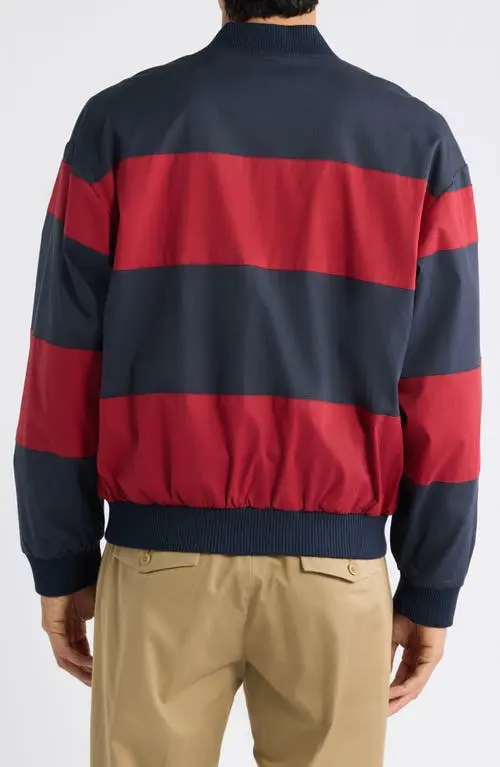 ROWING BLAZERS Striped Cotton Bomber Jacket