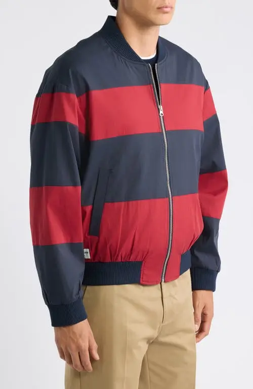 ROWING BLAZERS Striped Cotton Bomber Jacket