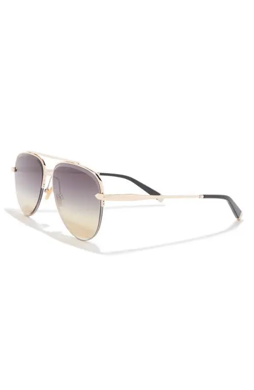 Quay High Key Gem 59mm Gradient Aviator Sunglasses