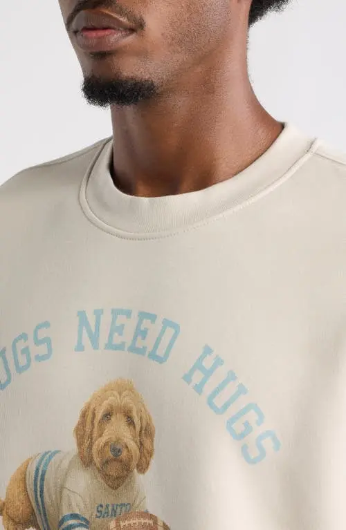 SANTO STUDIO Thugs Need Hugs Football Graphic Sweatshirt