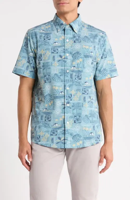 Reyn Spooner Tapa Montage Button Down Shirt - Green