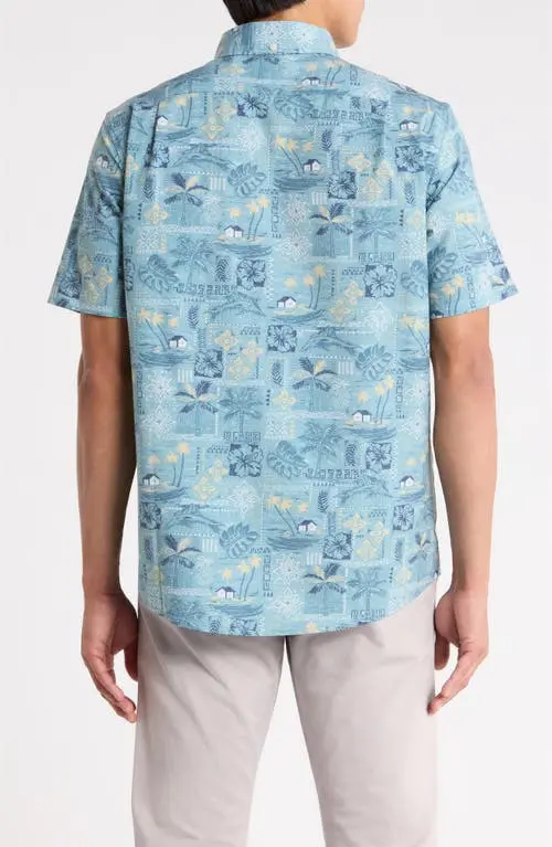 Reyn Spooner Tapa Montage Button Down Shirt - Green