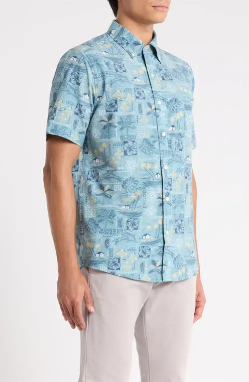 Reyn Spooner Tapa Montage Button Down Shirt - Green