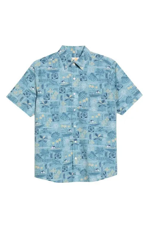 Reyn Spooner Tapa Montage Button Down Shirt - Green
