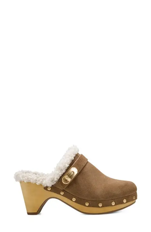 Donna Karan New York Idella Faux Shearling Clog - Cappucino