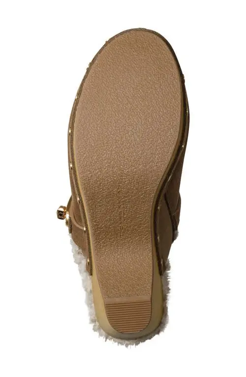 Donna Karan New York Idella Faux Shearling Clog - Cappucino