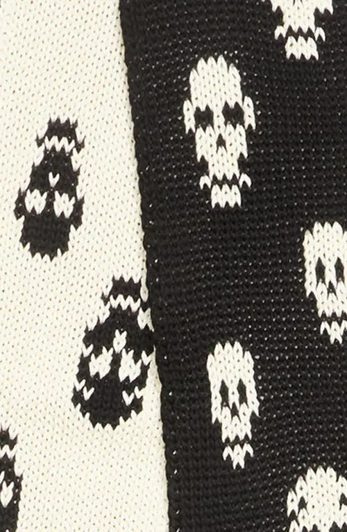 Alexander McQueen Skull Jacquard Fringe Scarf