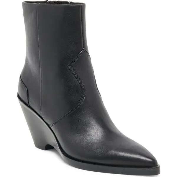 Dolce Vita Ashtin Wedge Bootie - Black Leather
