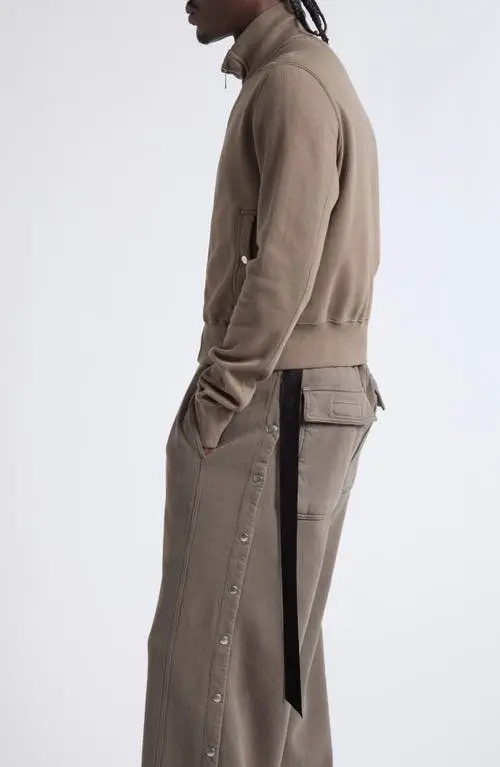 Rick Owens Cotton Jersey Track Jacket - Dust