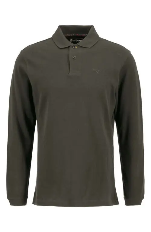 Barbour Essential Long Sleeve Tartan Piqué Polo