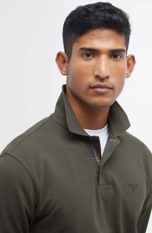 Barbour Essential Long Sleeve Tartan Piqué Polo