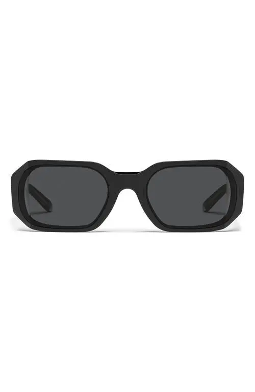 Quay Hyped Up Gem 57mm Square Sunglasses - Black/smoke
