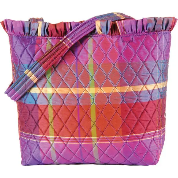 C&F HOME Loreal Silks Ruffle Tote - Purple