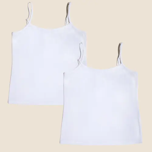 MEADOW Luna Cotton Cami 2-pack - White