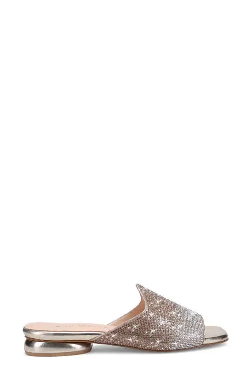 Ron White Bonetta Crystal Leather Slide Sandal - Champagne