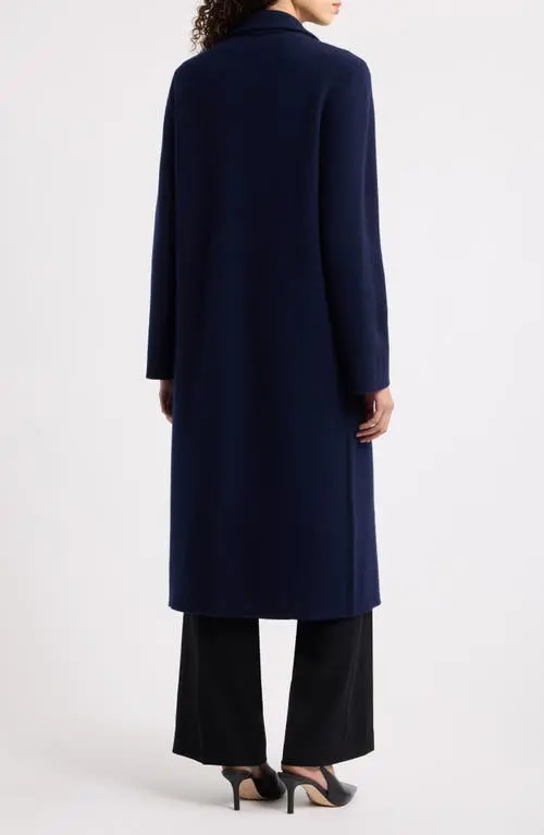 Fleurette Cody Wool & Cashmere Sweater Coat - Navy