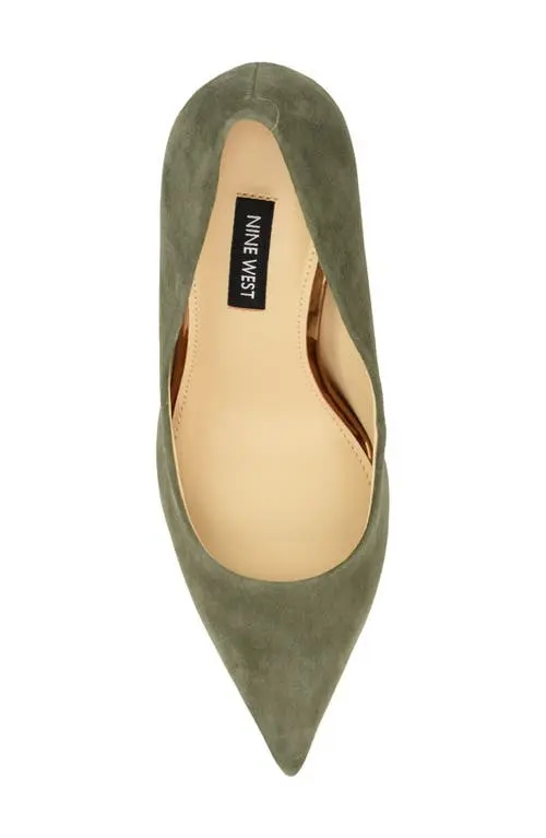 Nine West Merran Pointed Toe Pump - Dark Green