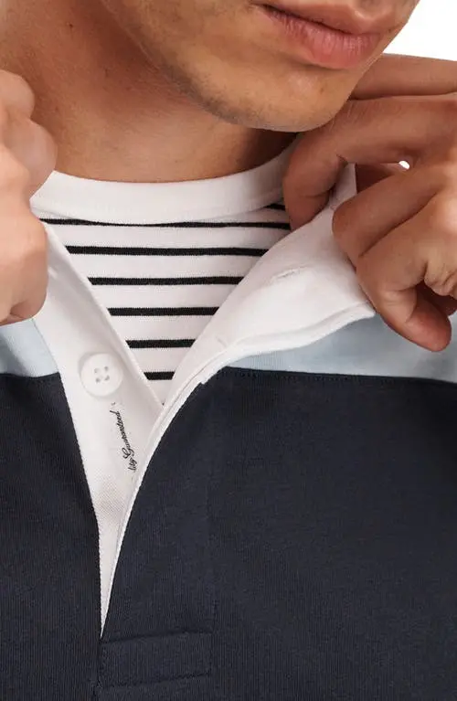 Rag & Bone Striped Cotton Rugby Shirt