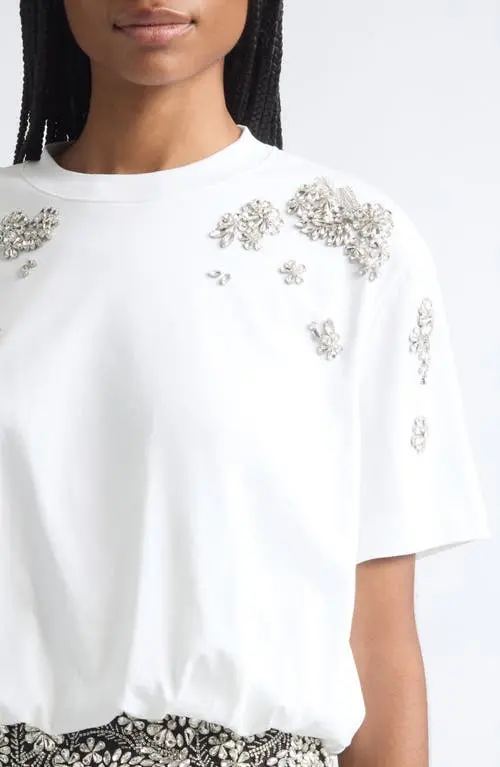 Cinq À Sept Davini Crystal Ivy Bubble Hem Top