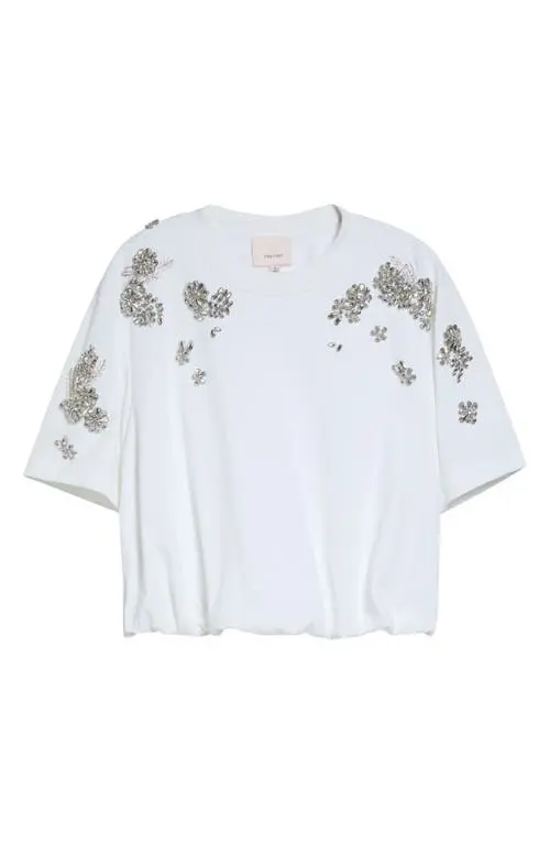 Cinq À Sept Davini Crystal Ivy Bubble Hem Top