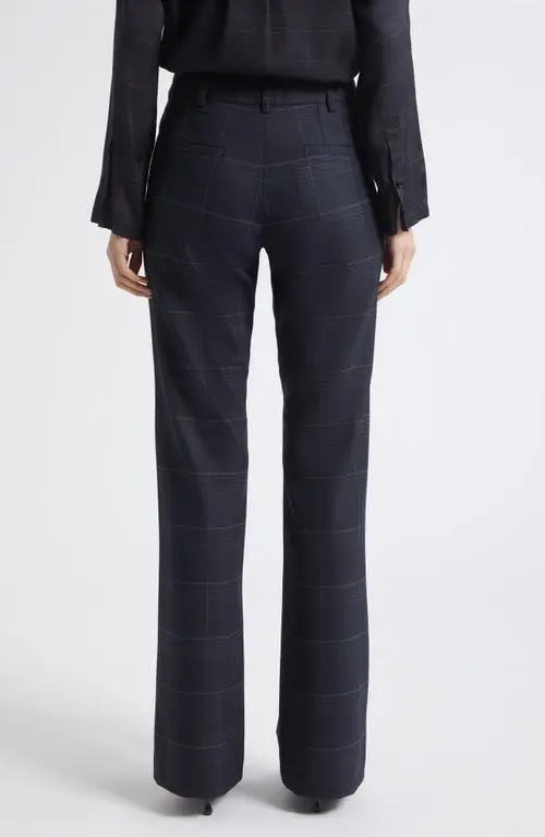 Marella Galante Plaid Wool Blend Straight Leg Pants