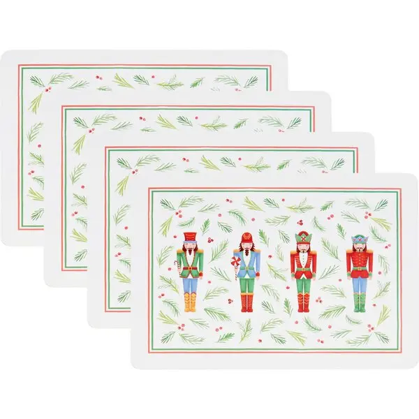 LENOX Bayberry Nutcracker Cork Placemats Set Of 4