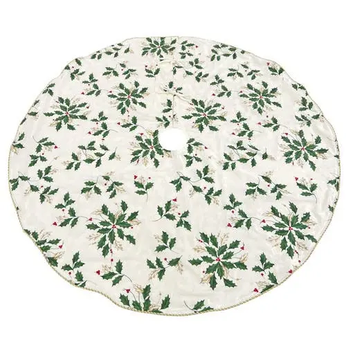 LENOX Scattered Holly Tree Skirt - Multicolor