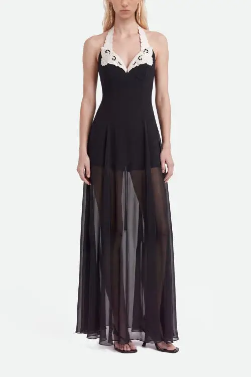 NOCTURNE Embroidery Detail Maxi Dress