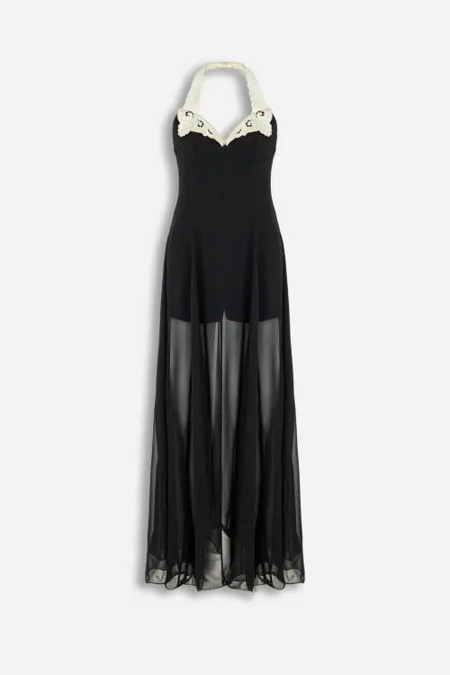 NOCTURNE Embroidery Detail Maxi Dress