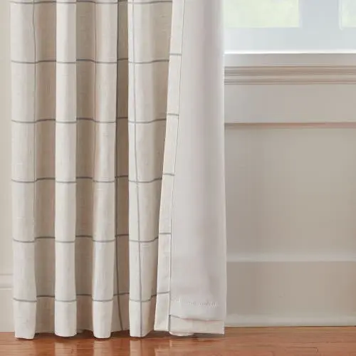 THREADMADE Brighton Grommet Window Curtain Panel - Gray