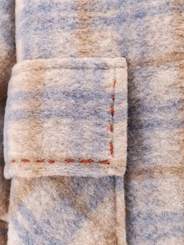 BYE FIRENZE Madras Wool Blend Caban