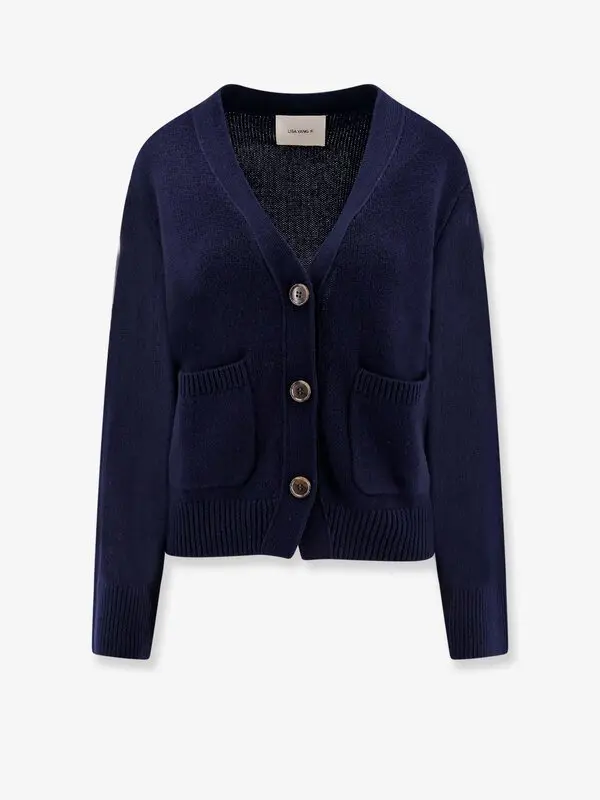 LISA YANG Danni Cashmere Cardigan - Blue