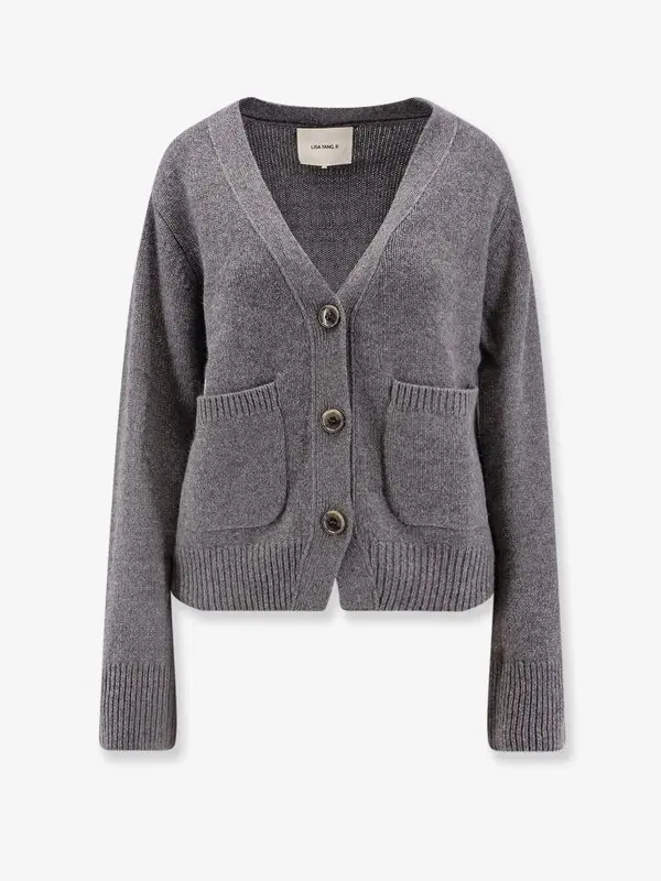 LISA YANG Danni Cashmere Cardigan - Grey