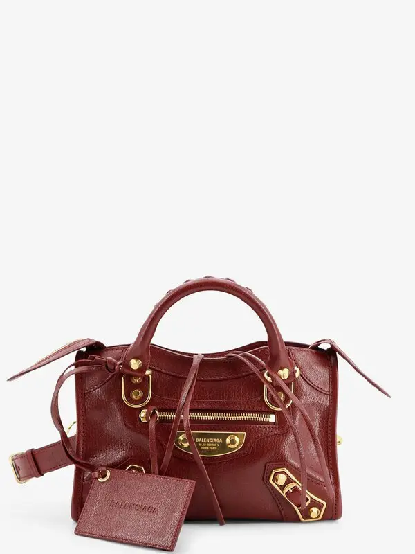 Balenciaga Le City Uptown Mini Leather Handbag - Red