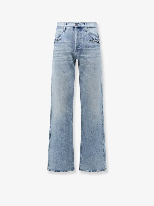 Gucci Stonewashed Cotton Denim Jeans