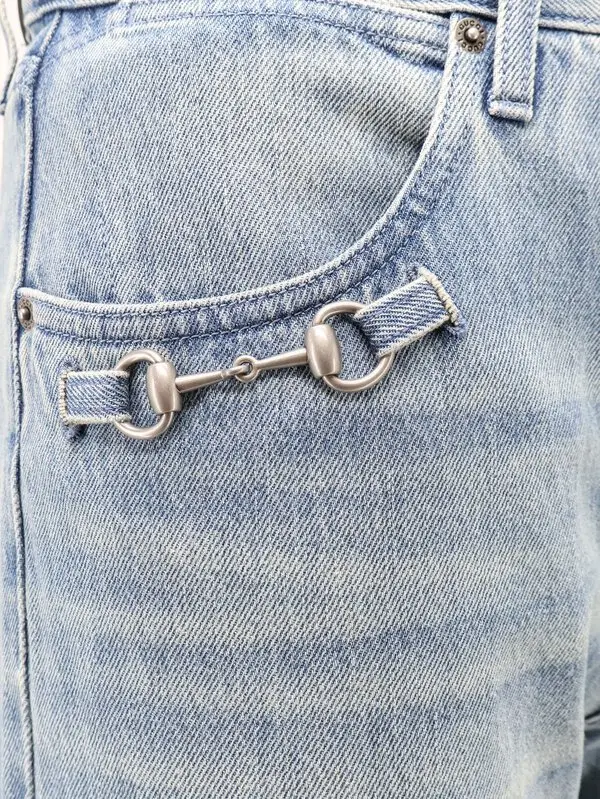 Gucci Stonewashed Cotton Denim Jeans