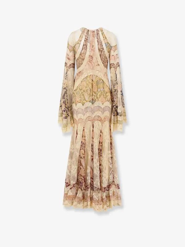 Zimmermann Valiant Panelled Gown Silk Dress