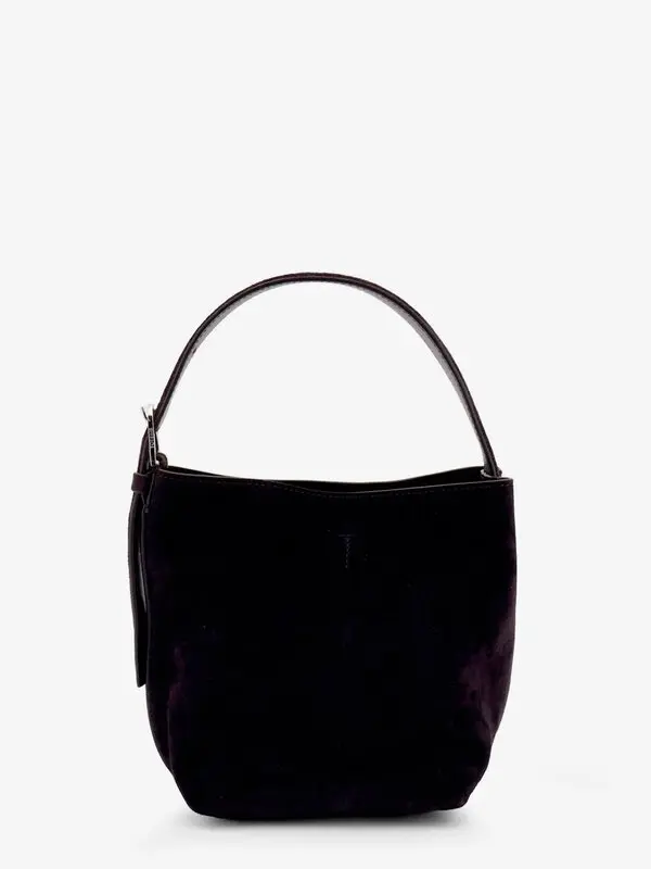 TOTEME Small Belted Suede Handbag - Brown