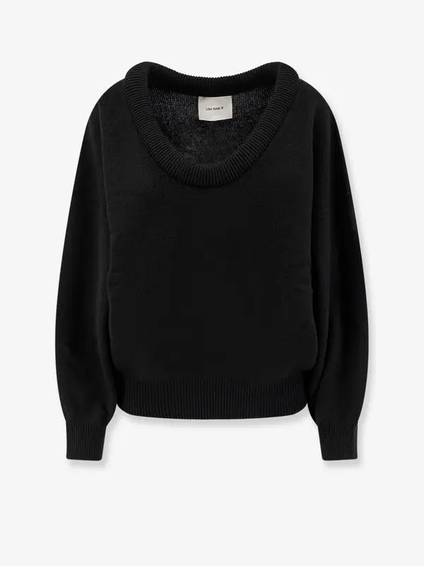 LISA YANG Doria Sweater With Wide Neckline - Black
