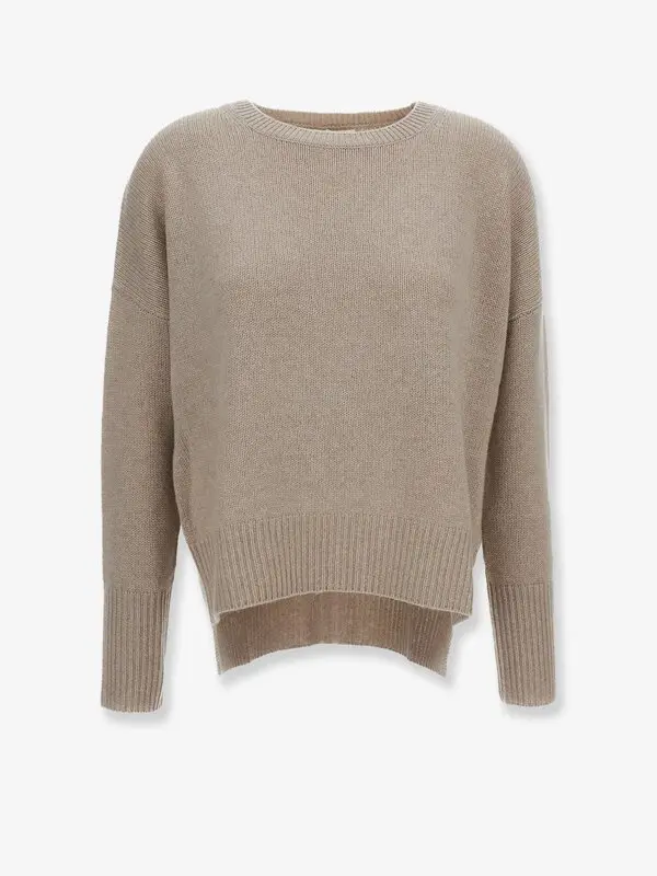 LISA YANG Mila Cashmere Sweater With Ribbed Knit - Beige