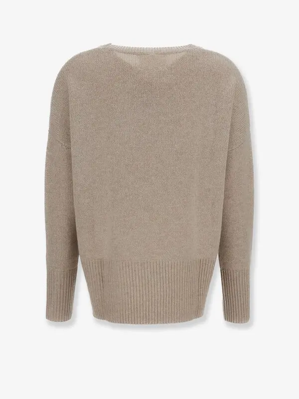 LISA YANG Mila Cashmere Sweater With Ribbed Knit - Beige