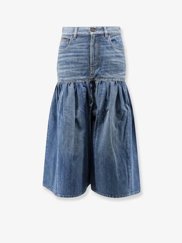 Chloé Lightweight Cotton Denim Fabric Skirt/trousers - Blue