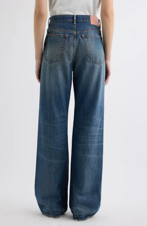 Acne Studios 2009f High Waist Wide Leg Jeans - Dark Blue