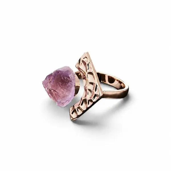 QIBAI Purple / Gold Tectonic Bloom Gold