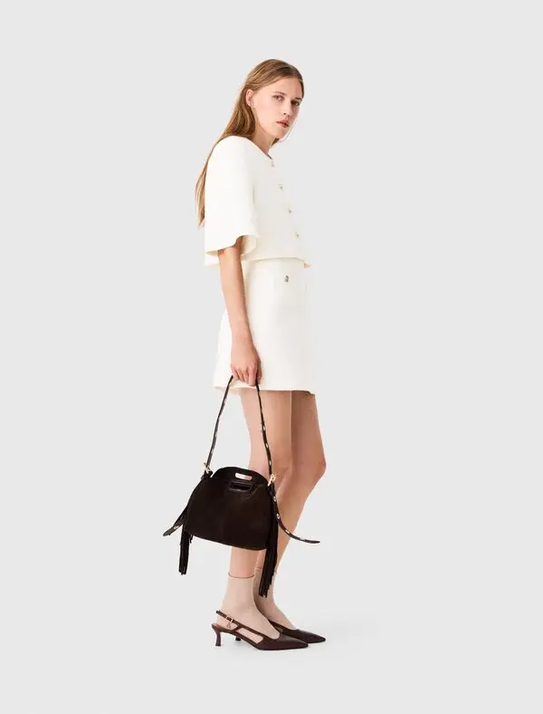 Maje 2-in-1 Tweed Dress - Ecru