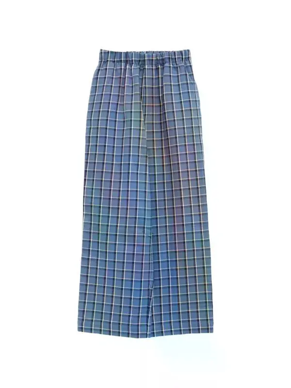 BASERANGE Claude Plaid Wide-leg Trousers