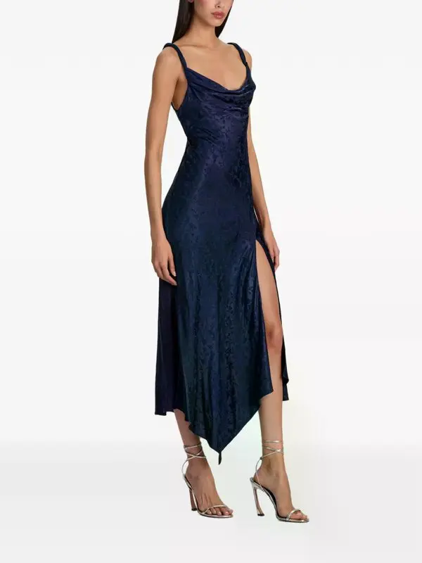 Alice + Olivia Monique Cowl-neck Midi Dress