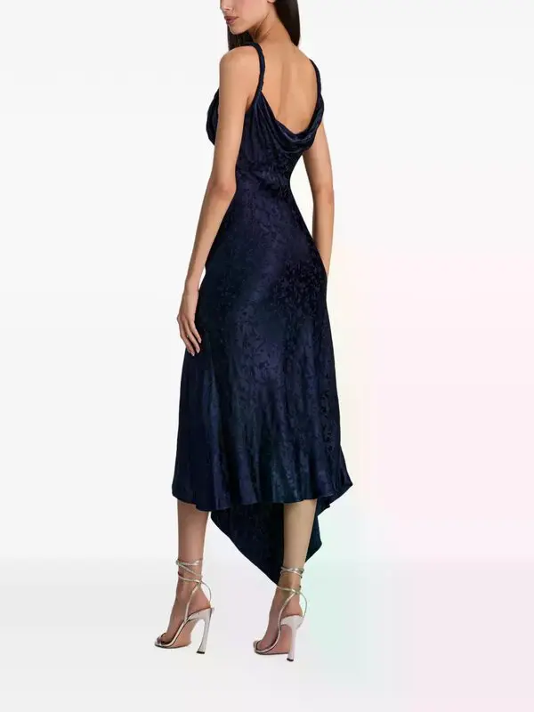 Alice + Olivia Monique Cowl-neck Midi Dress