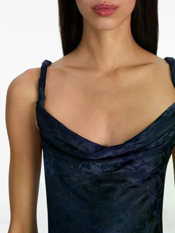 Alice + Olivia Monique Cowl-neck Midi Dress