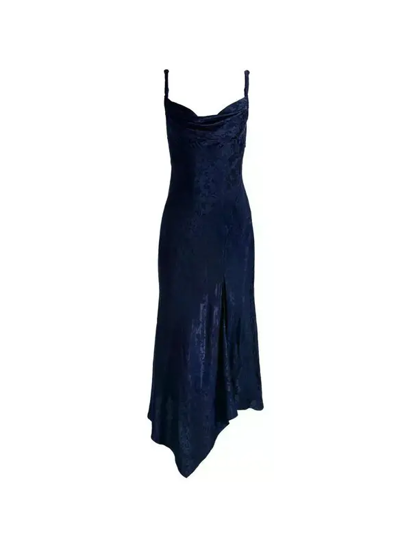 Alice + Olivia Monique Cowl-neck Midi Dress - Blue
